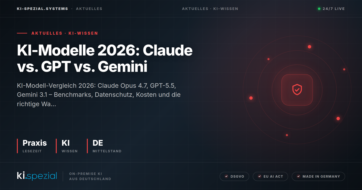 KI-Modelle 2026: Claude vs. GPT vs. Gemini | ki·spezial